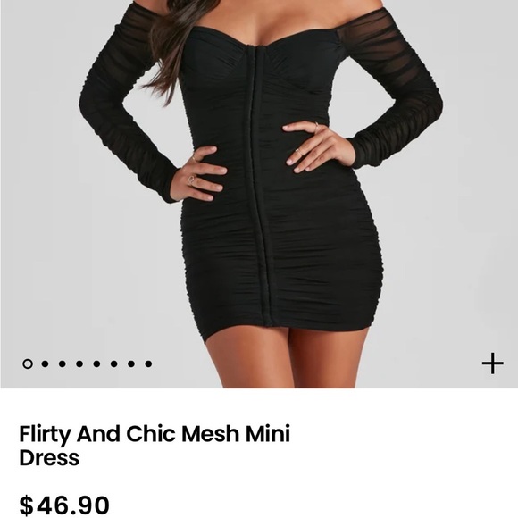 Windsor | Dresses | Windsor Black Bodycon Mesh Long Sleeve Dress | Poshmark